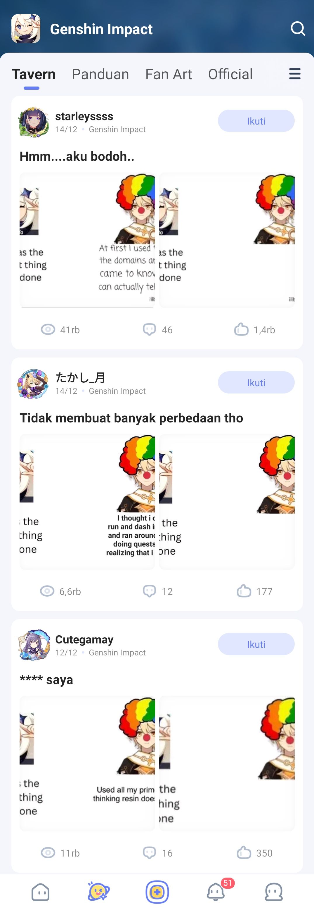 why so many Clown Post Genshin Impact | HoYoLAB