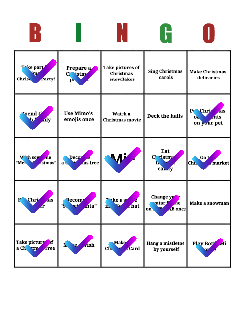 Christmas bingo challenge!! | HoYoLAB