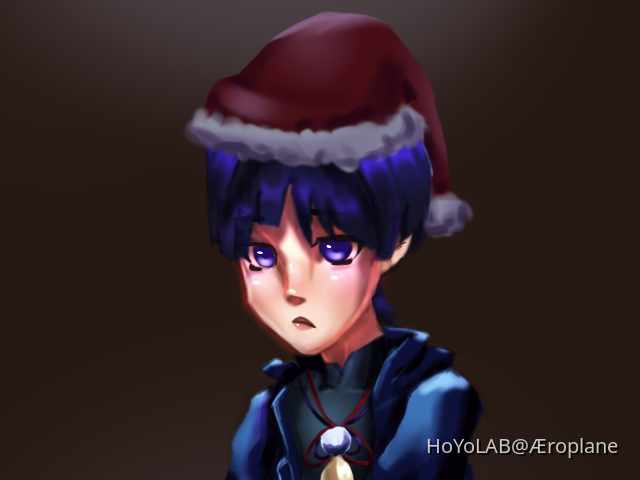 Scara in a Santa hat Genshin Impact | HoYoLAB