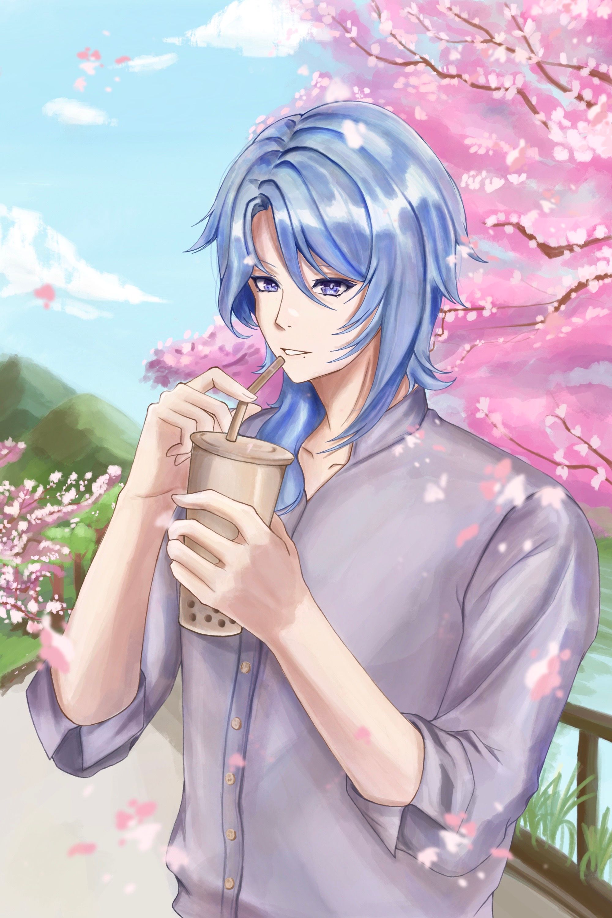 Kamisato Ayato Fan art Genshin Impact | HoYoLAB