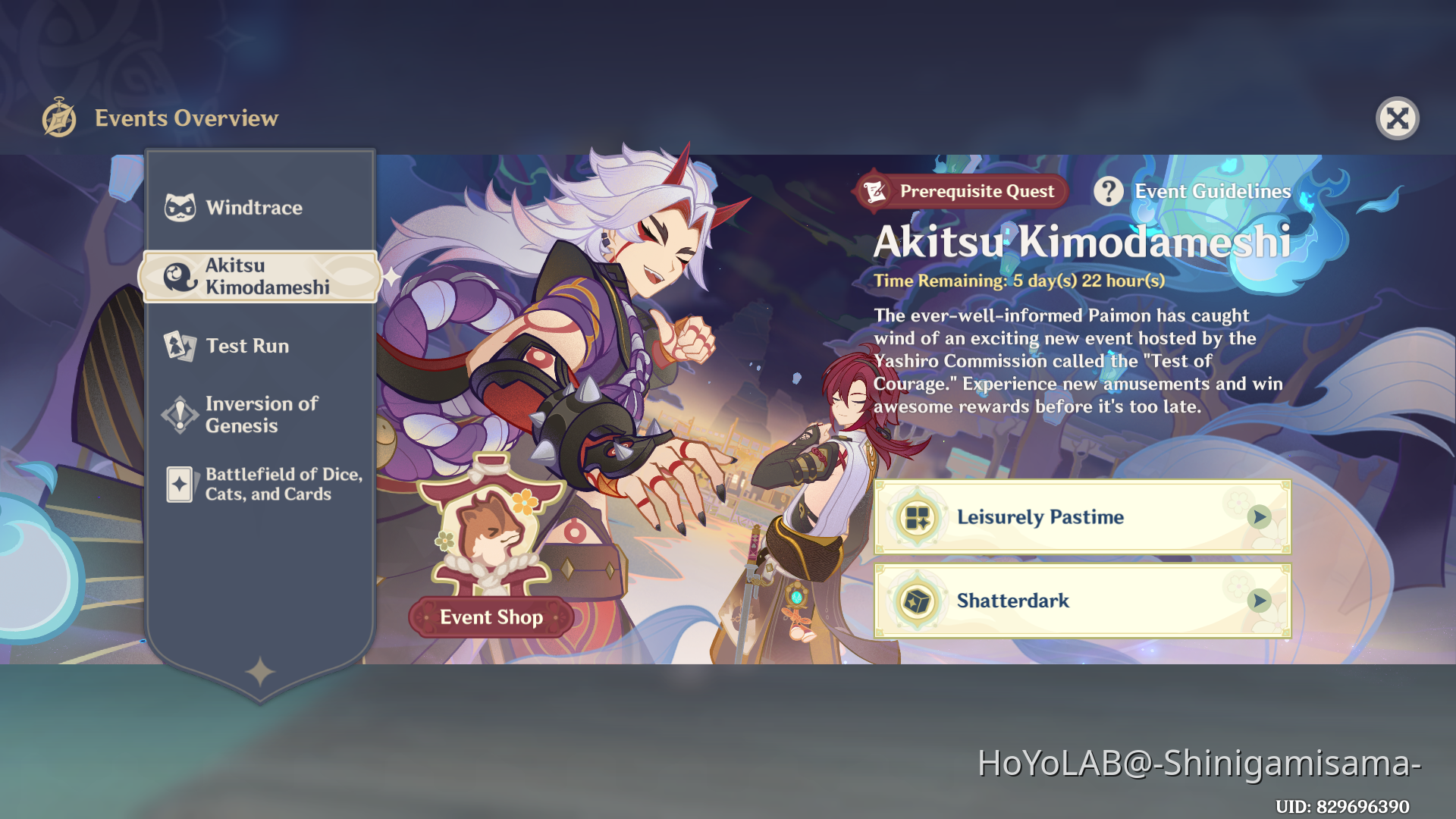 Genshin Impact [Version 3.3] - Akitsu Kimodameshi Genshin Impact | HoYoLAB