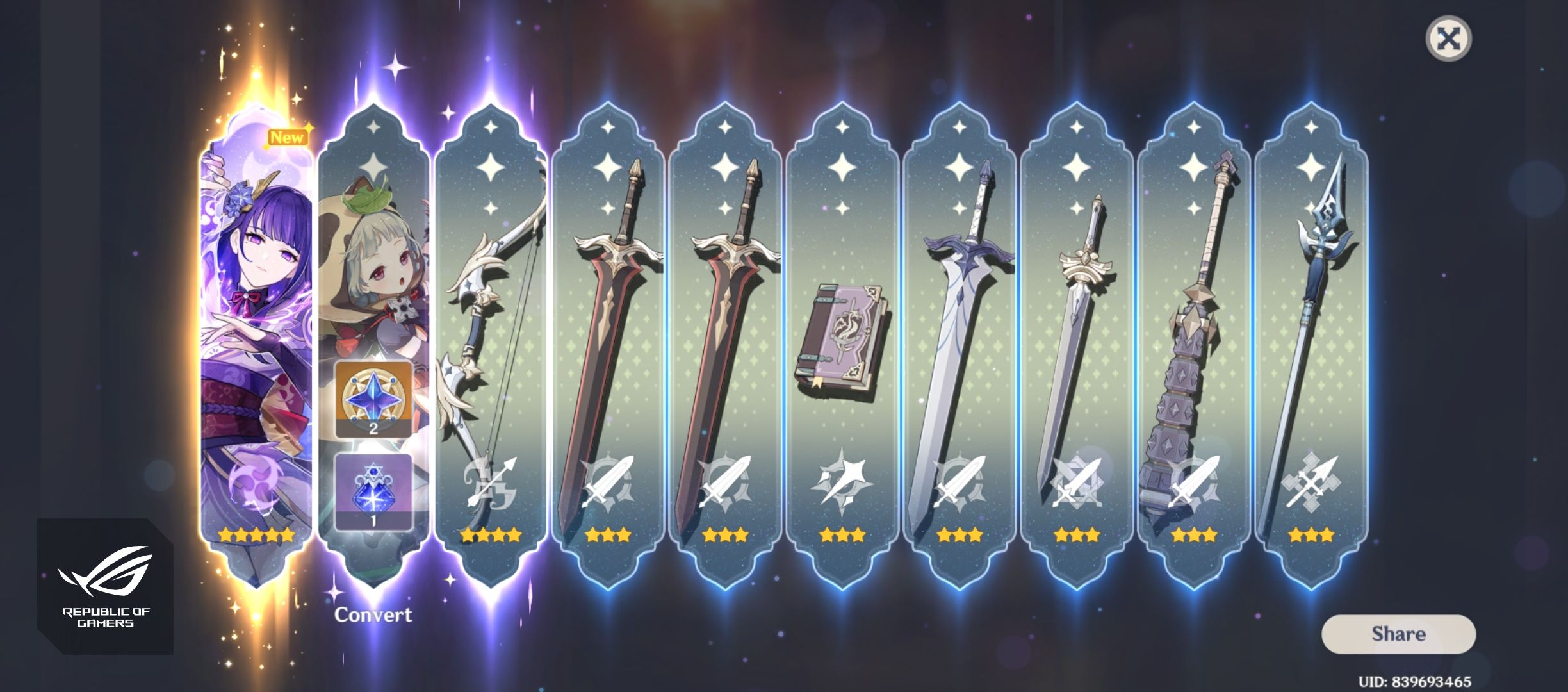 Got Ei and first 5 ⭐ weapon from weapon banner Genshin Impact | HoYoLAB