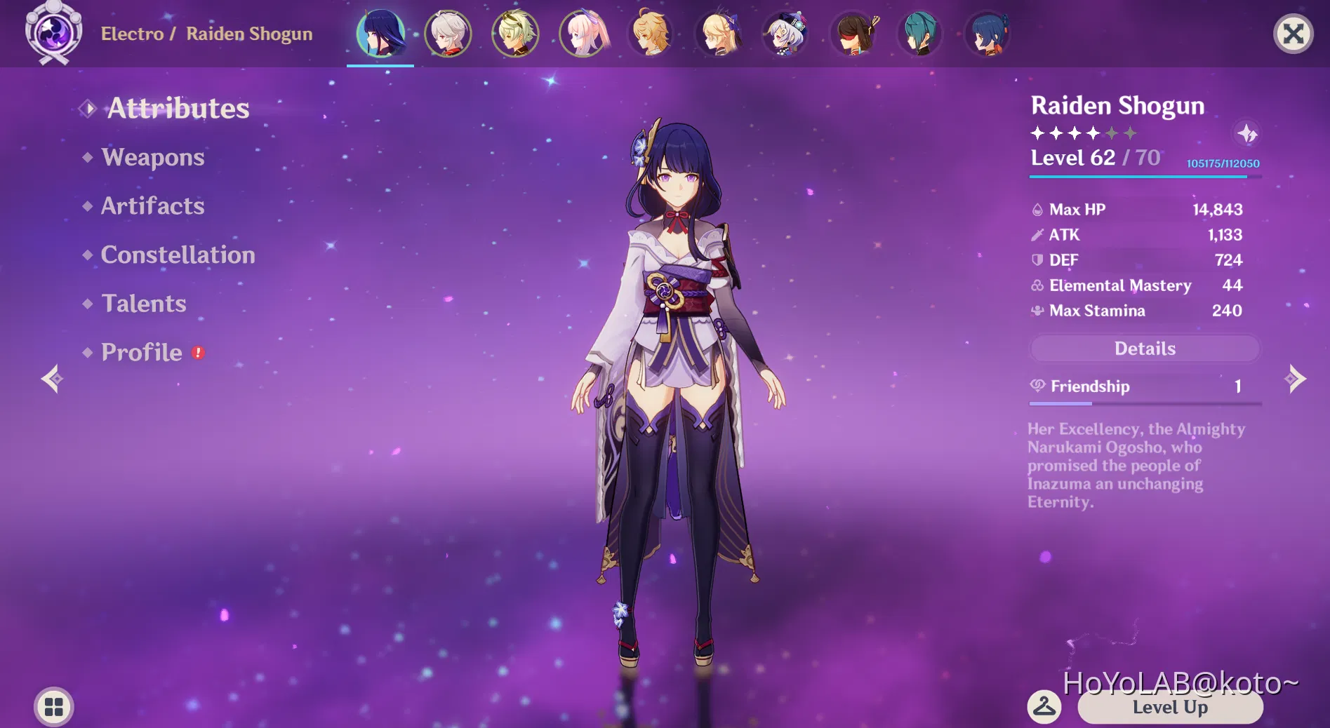 My raiden progress~ Genshin Impact | HoYoLAB