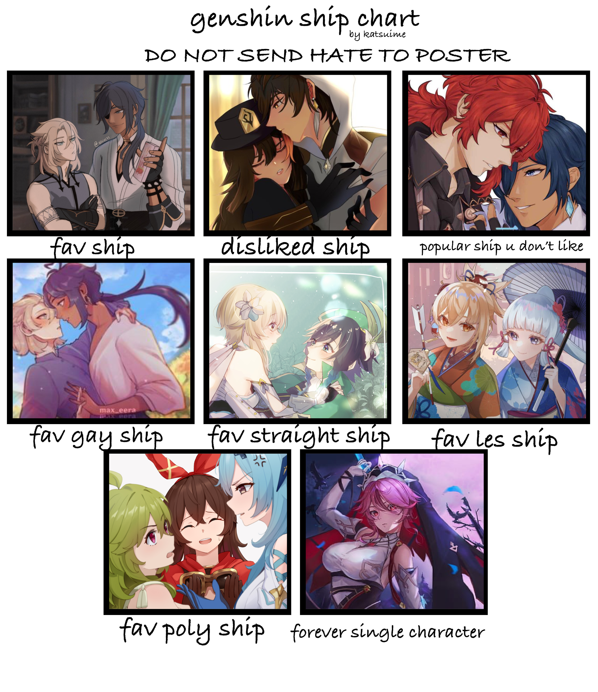 My favorite ship ️(I love shipping characters so much~ ️🌻) Genshin ...