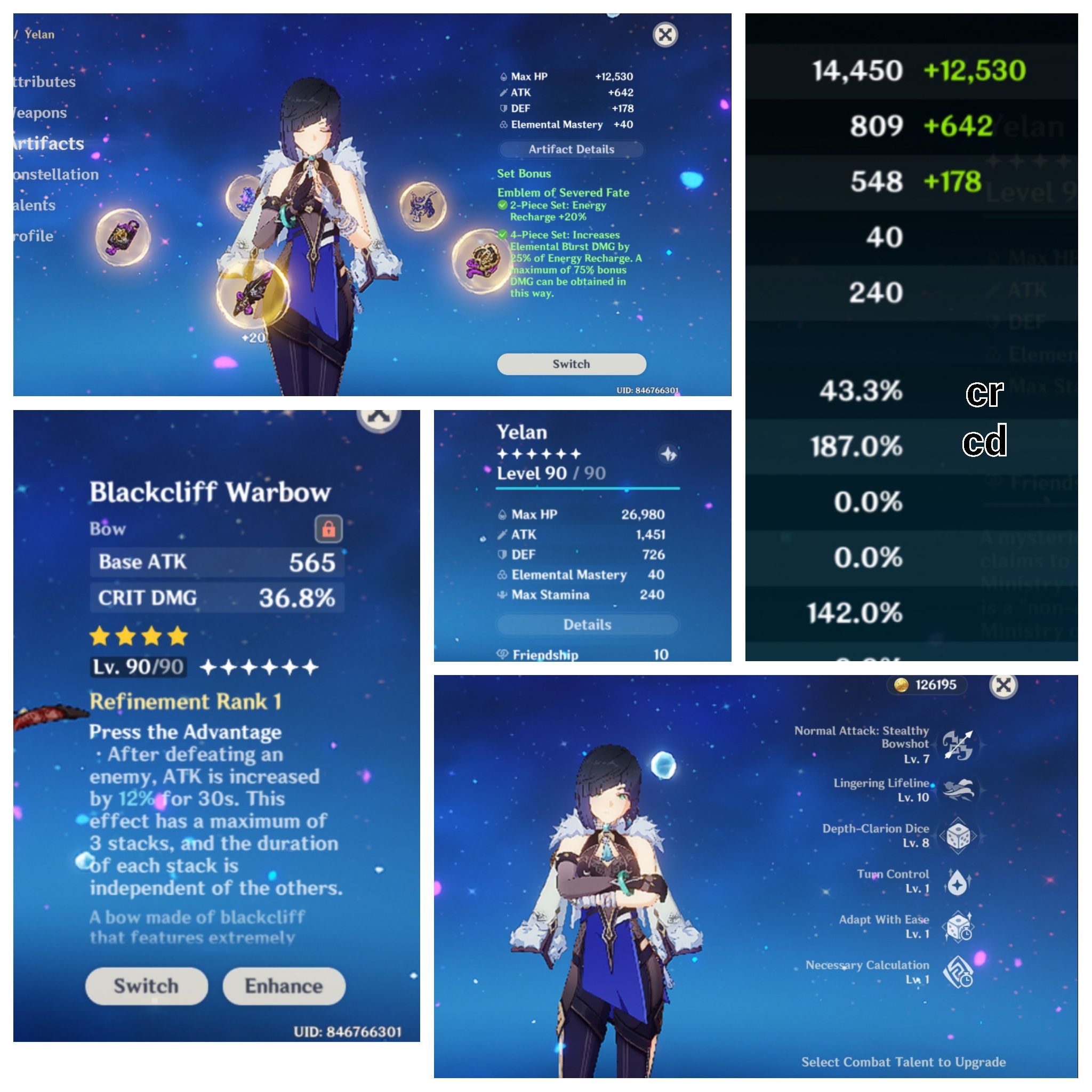 my Yelan build , please suggest Genshin Impact | HoYoLAB