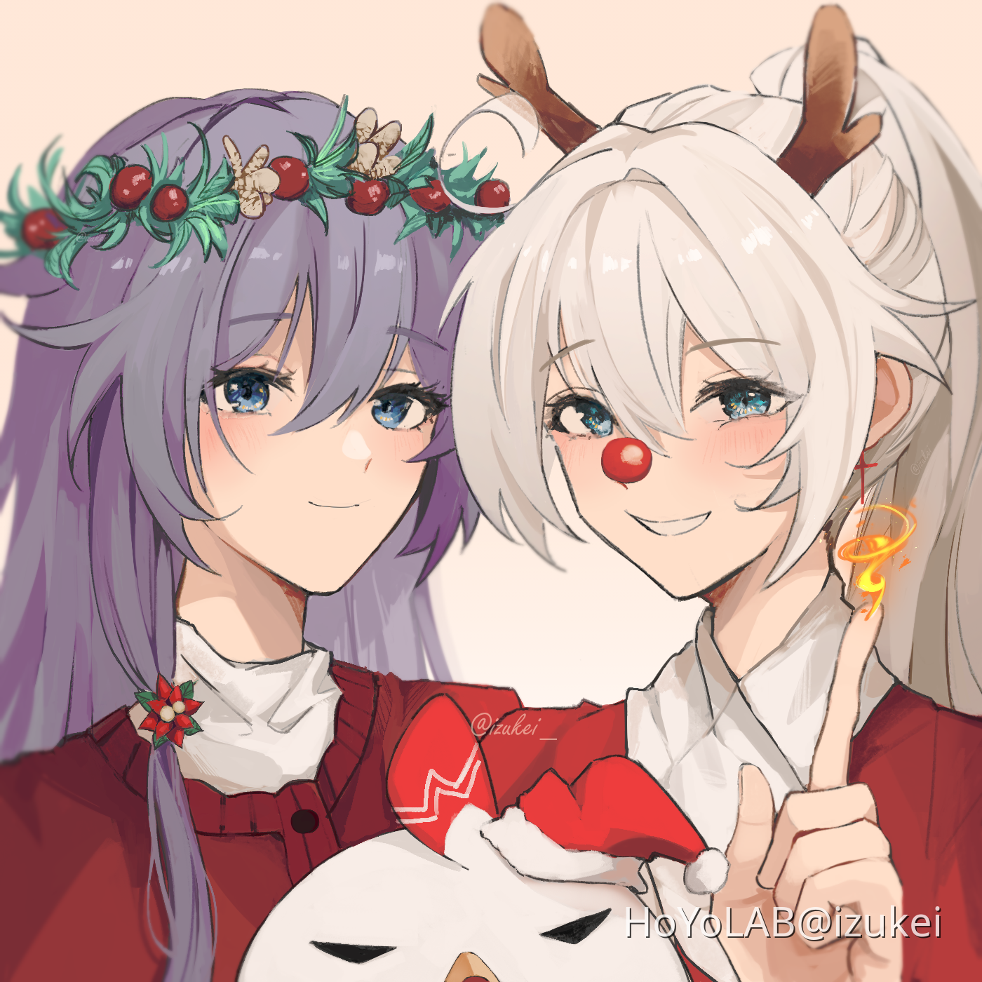 happy holidays! (w/ nanahua and piyo) Honkai Impact 3rd | HoYoLAB