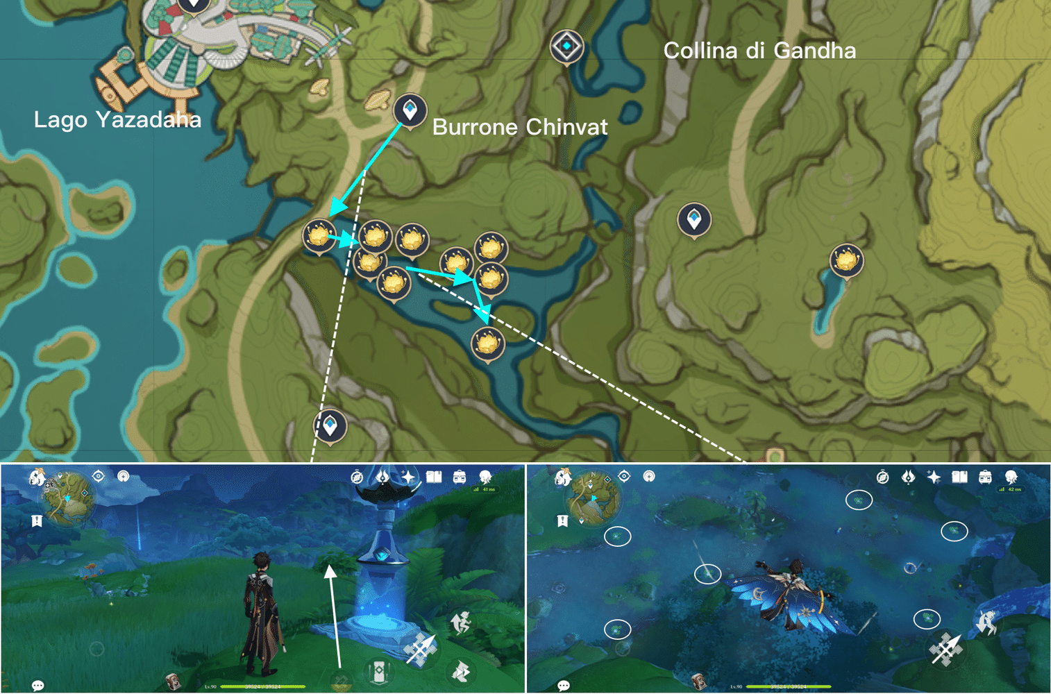 Strategia del percorso della raccolta di Lunar Lotus Genshin Impact ...