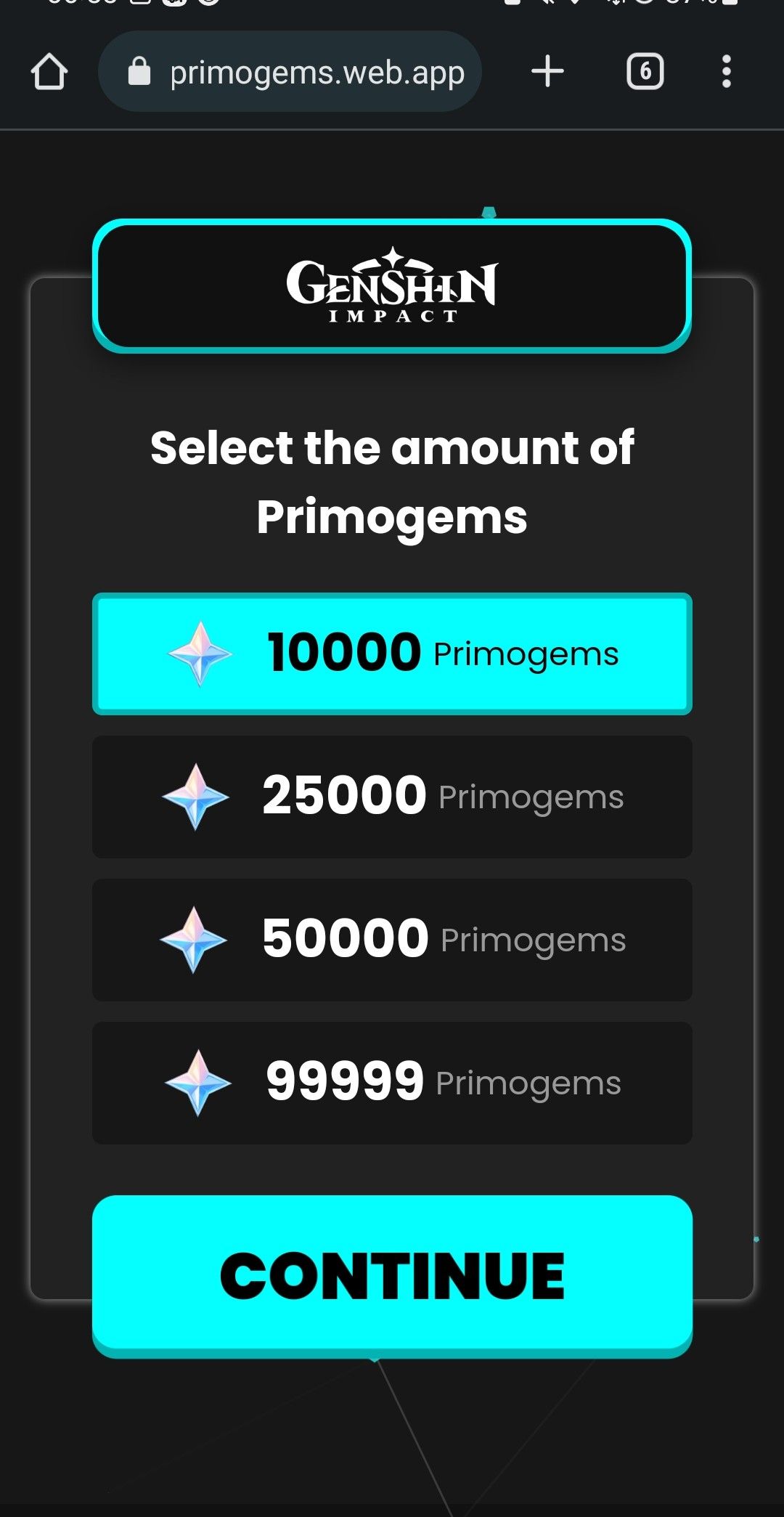 99999 Primogems | Genshin Impact | HoYoLAB