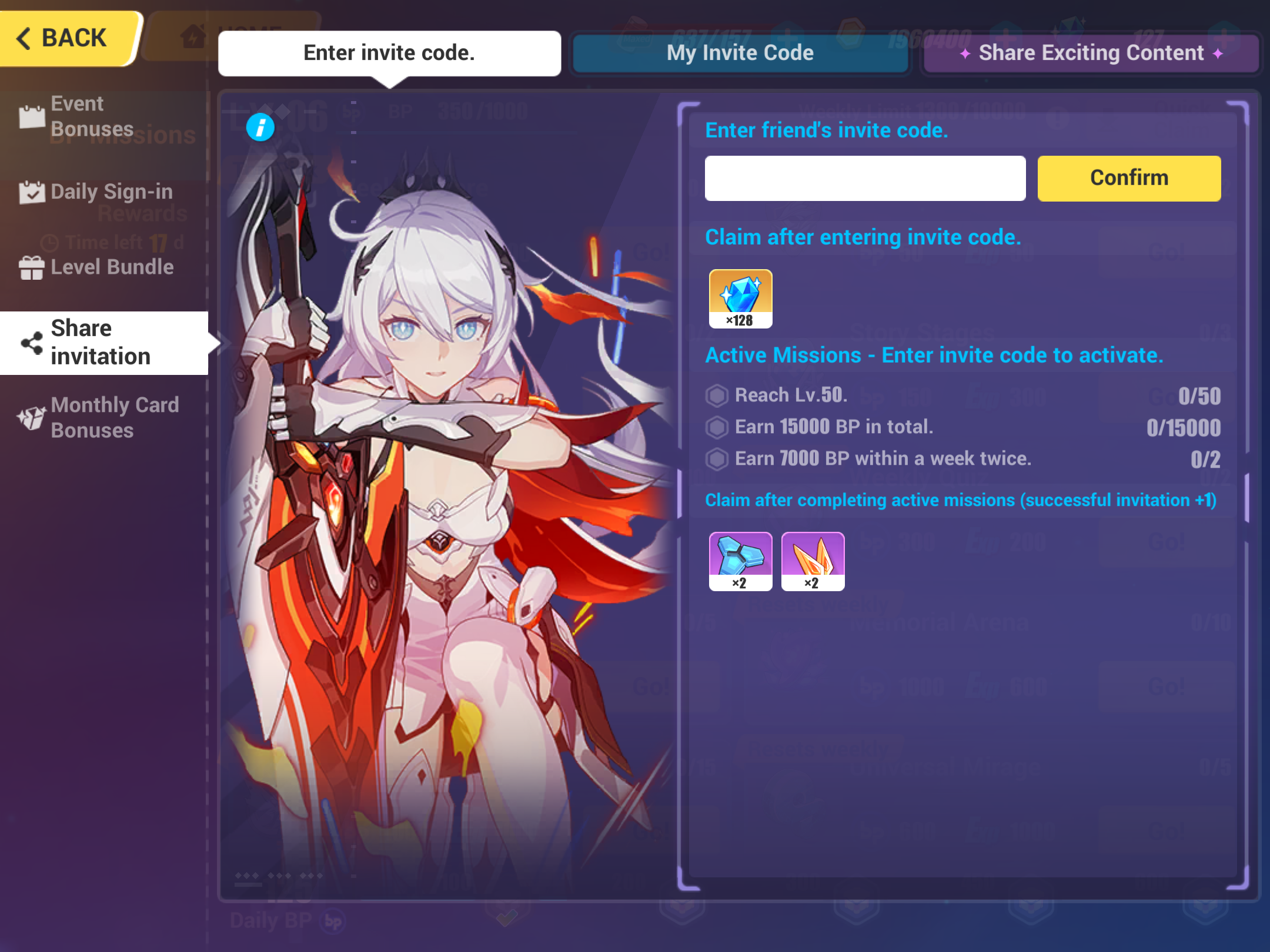 Invitation code?? 😅 Honkai Impact 3rd | HoYoLAB