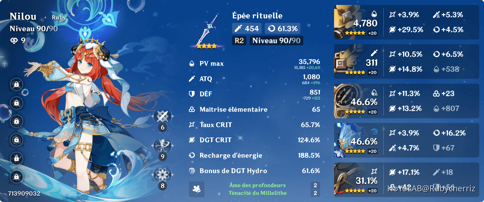 Mon build de Nilou Genshin Impact | HoYoLAB