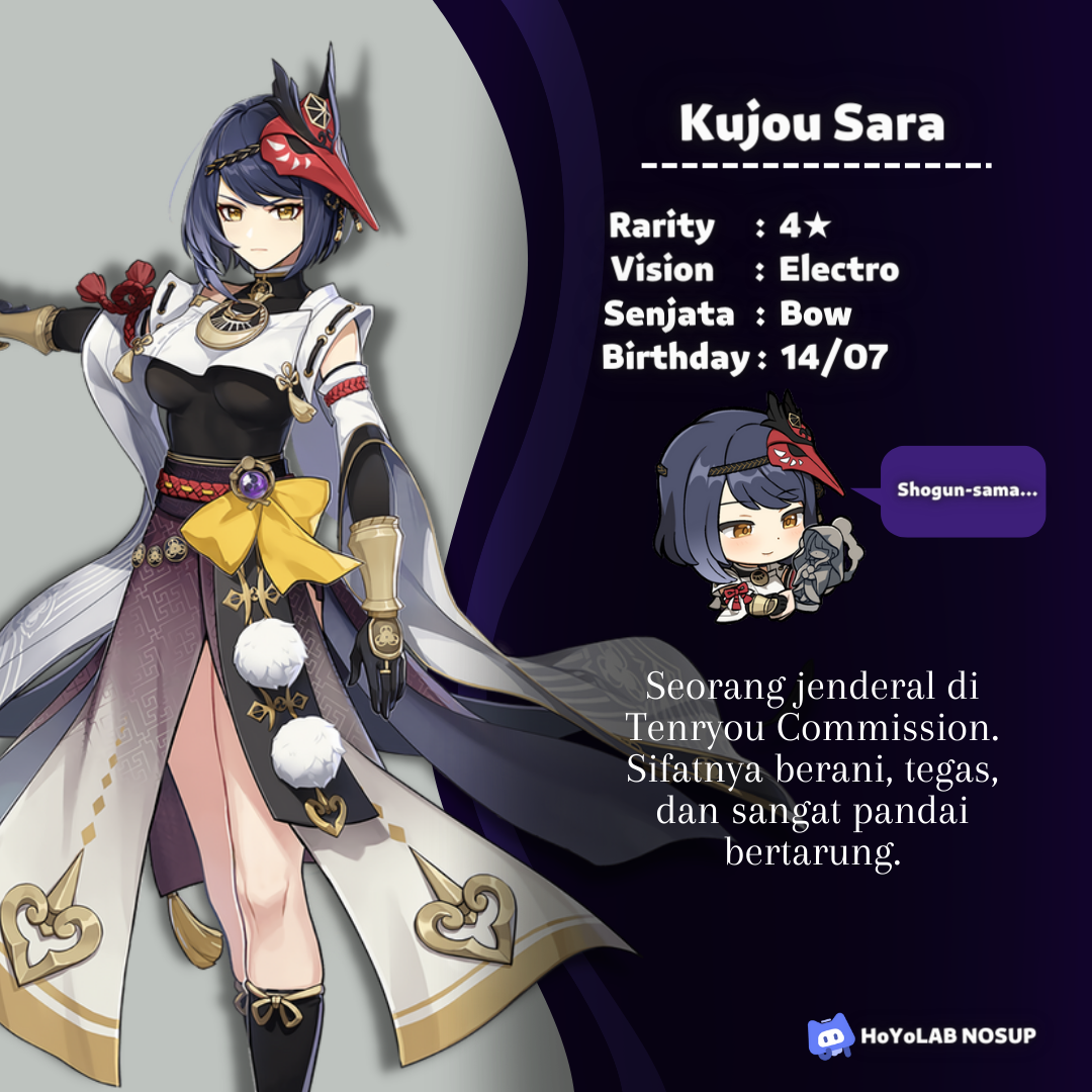 [Versi 3.3] Kujou Sara Build | Electro Support Genshin Impact | HoYoLAB