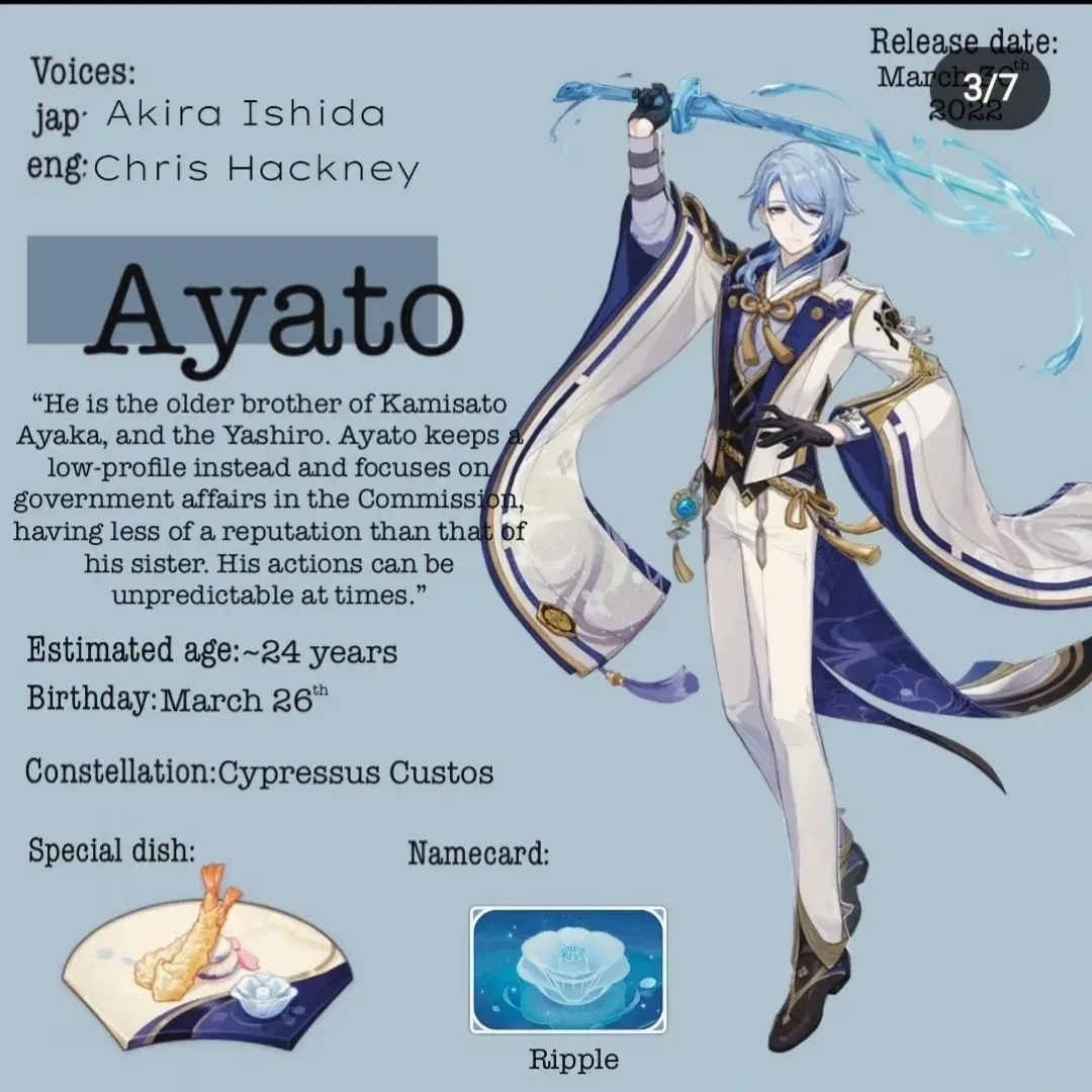 Build ayato (DPS) Genshin Impact | HoYoLAB