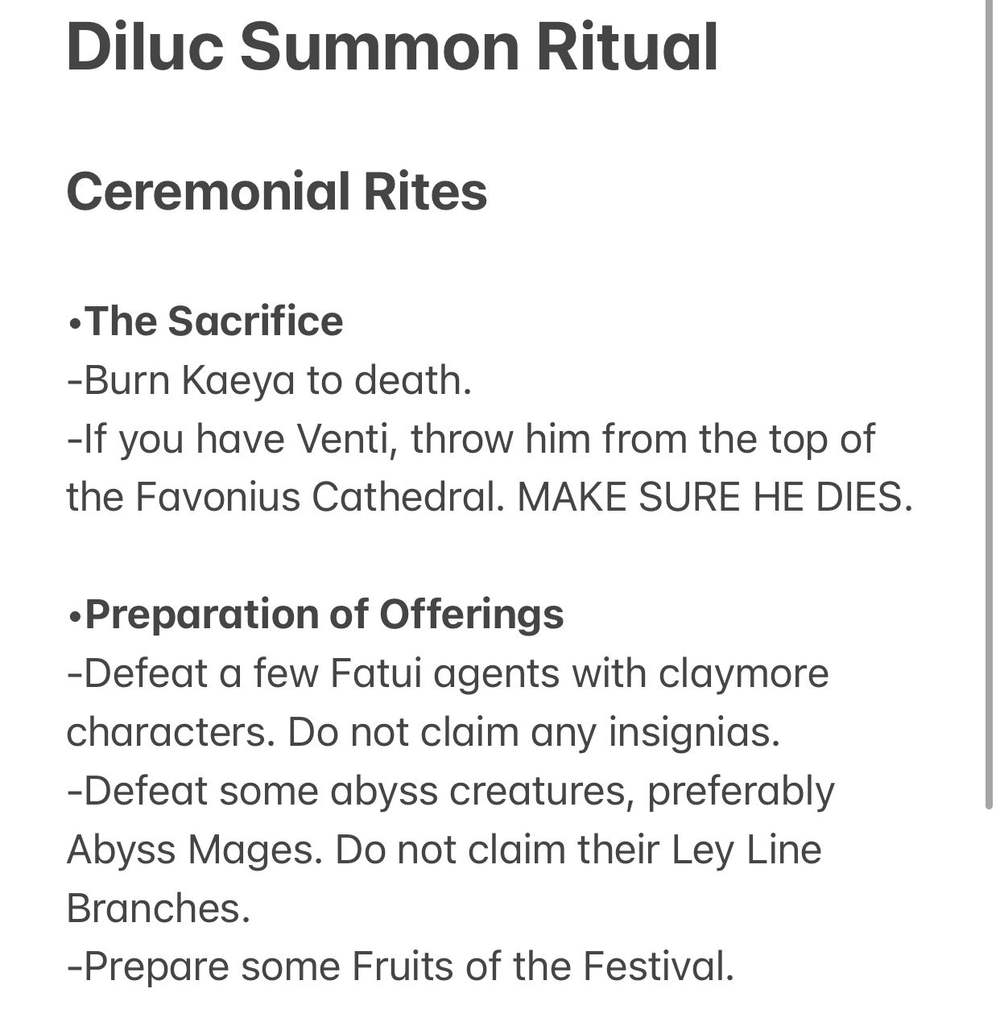 Diluc Summon Ritual for WatermelonWatermelon Genshin Impact | HoYoLAB