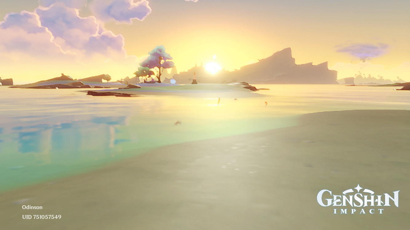 Nazuchi Beach at sunset. Genshin Impact | HoYoLAB