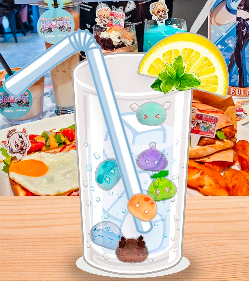 [Food] Zhongli Birthday: Glaze Lily Wine + Water Infuse 🍶 🥤 7 Elemental ...