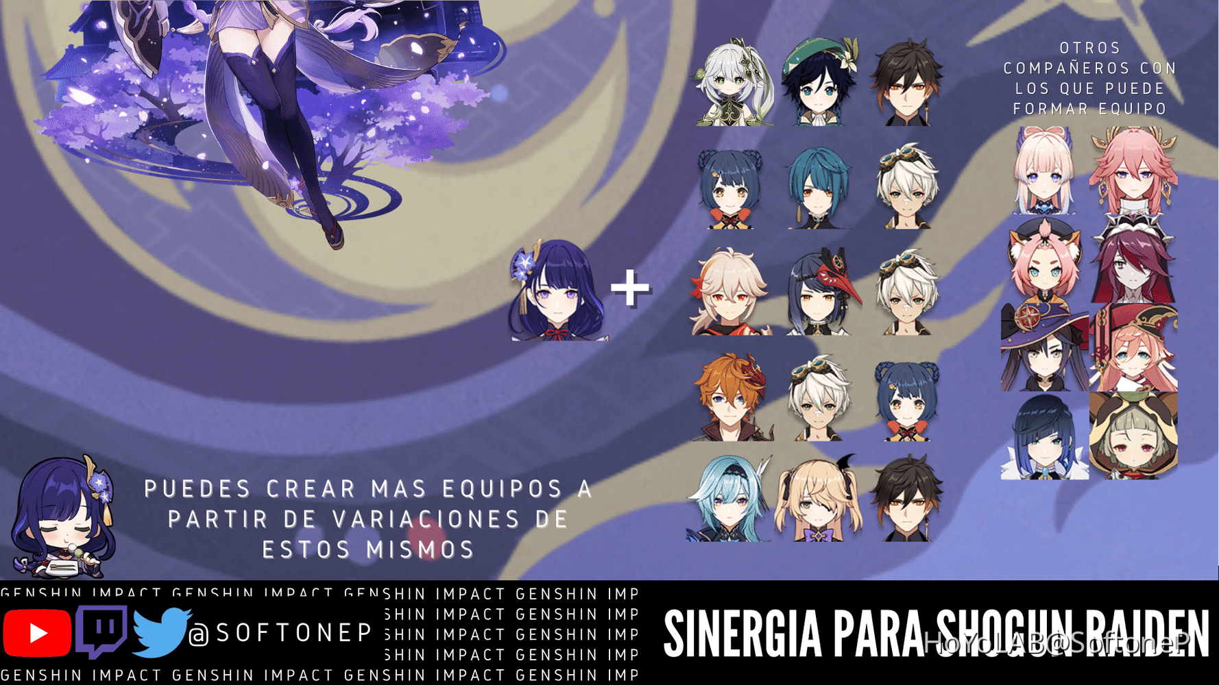 Build de Shogun Raiden [Dps/SubDps] [Guía versión 3.3] | SoftoneP Genshin Impact | HoYoLAB