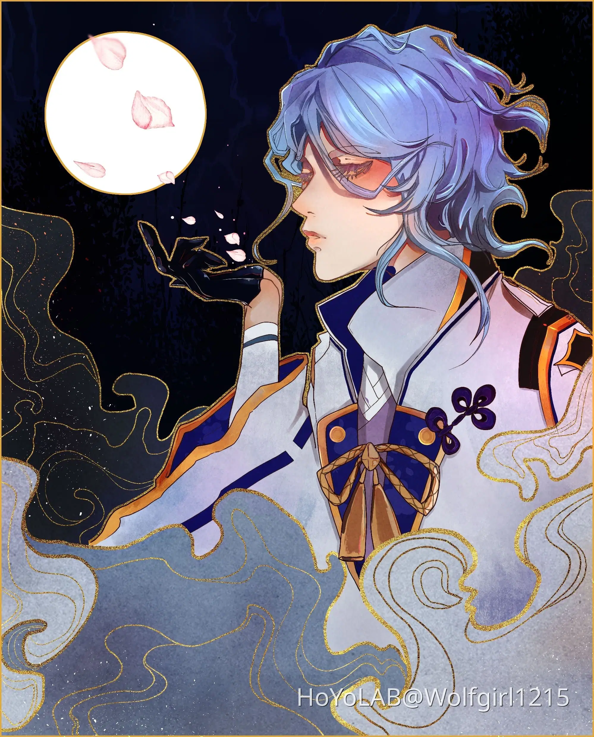 Traditional Style Ayato Art for Competition Genshin Impact | HoYoLAB