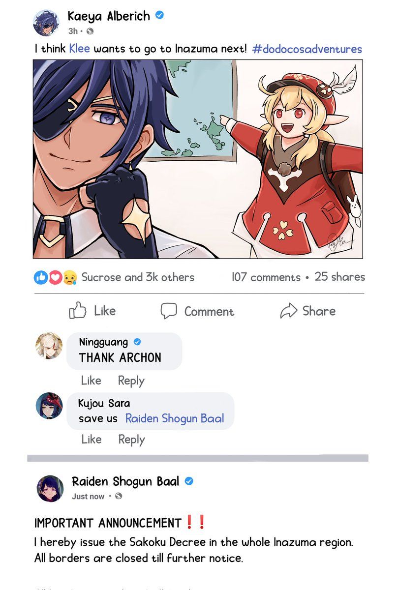 All These Kaeya And Klee Memes Are So Cute Genshin Impact Hoyolab