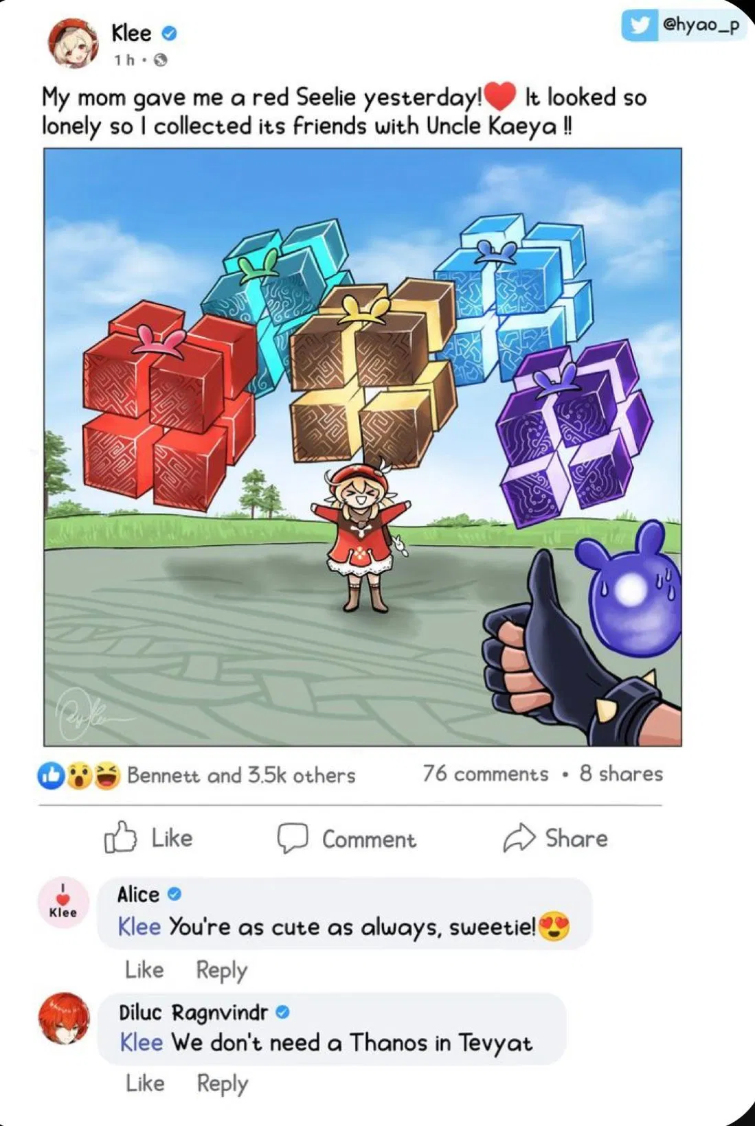 all these kaeya and klee memes are so cute ☺️ Genshin Impact | HoYoLAB