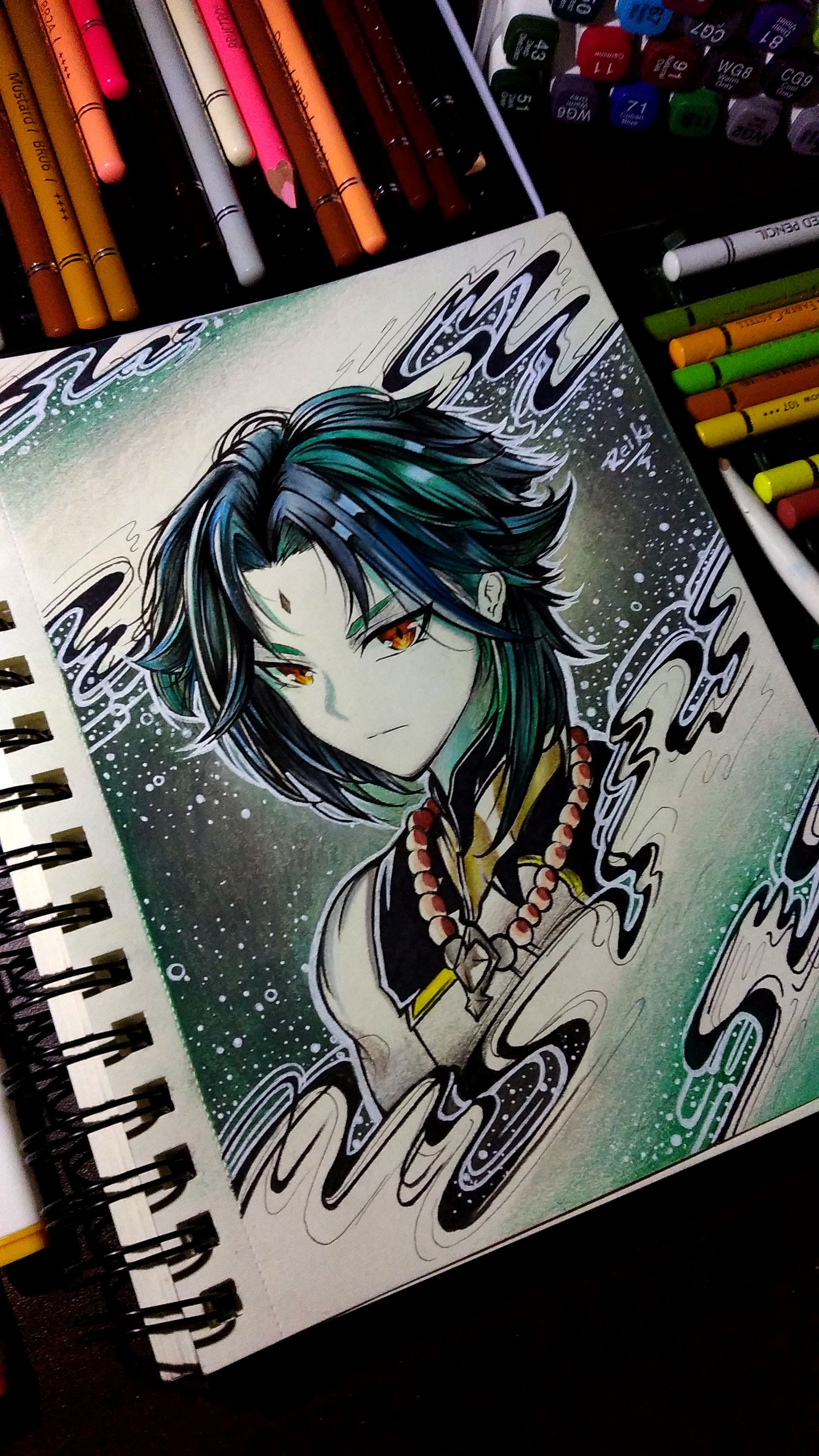 Xiao drawing { Completed } | Genshin impact sketch Genshin Impact | HoYoLAB