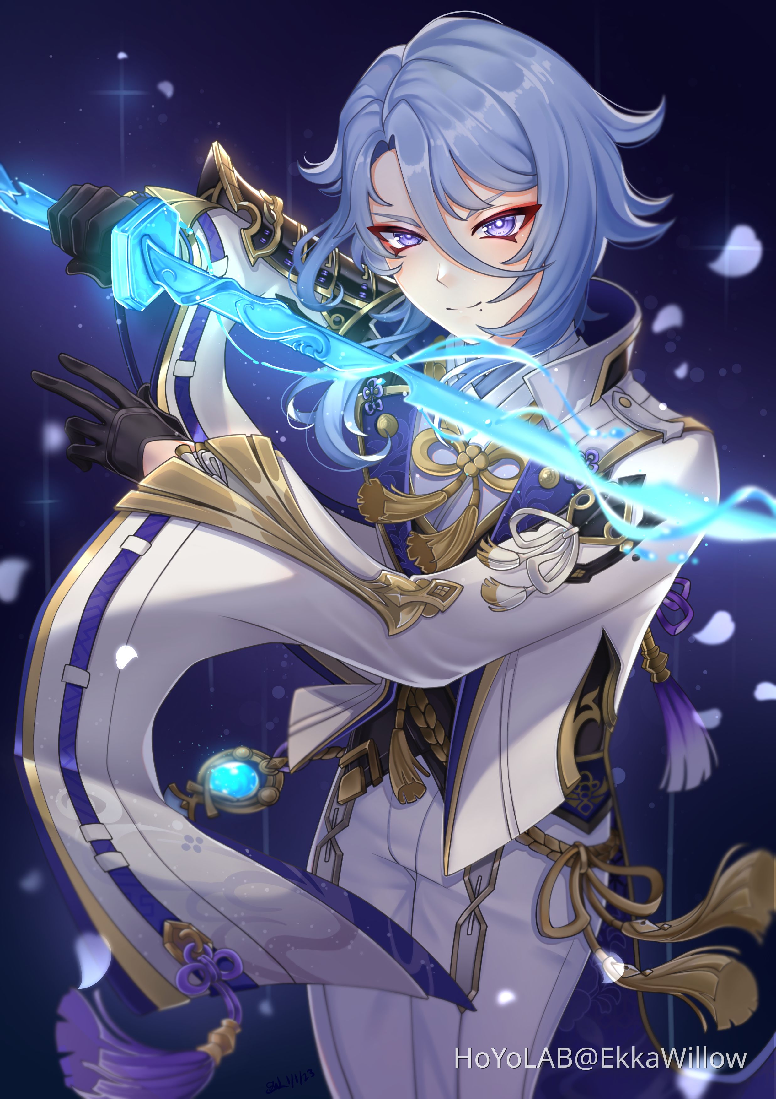 Kamisato Ayato Fan Art for contest Genshin Impact | HoYoLAB