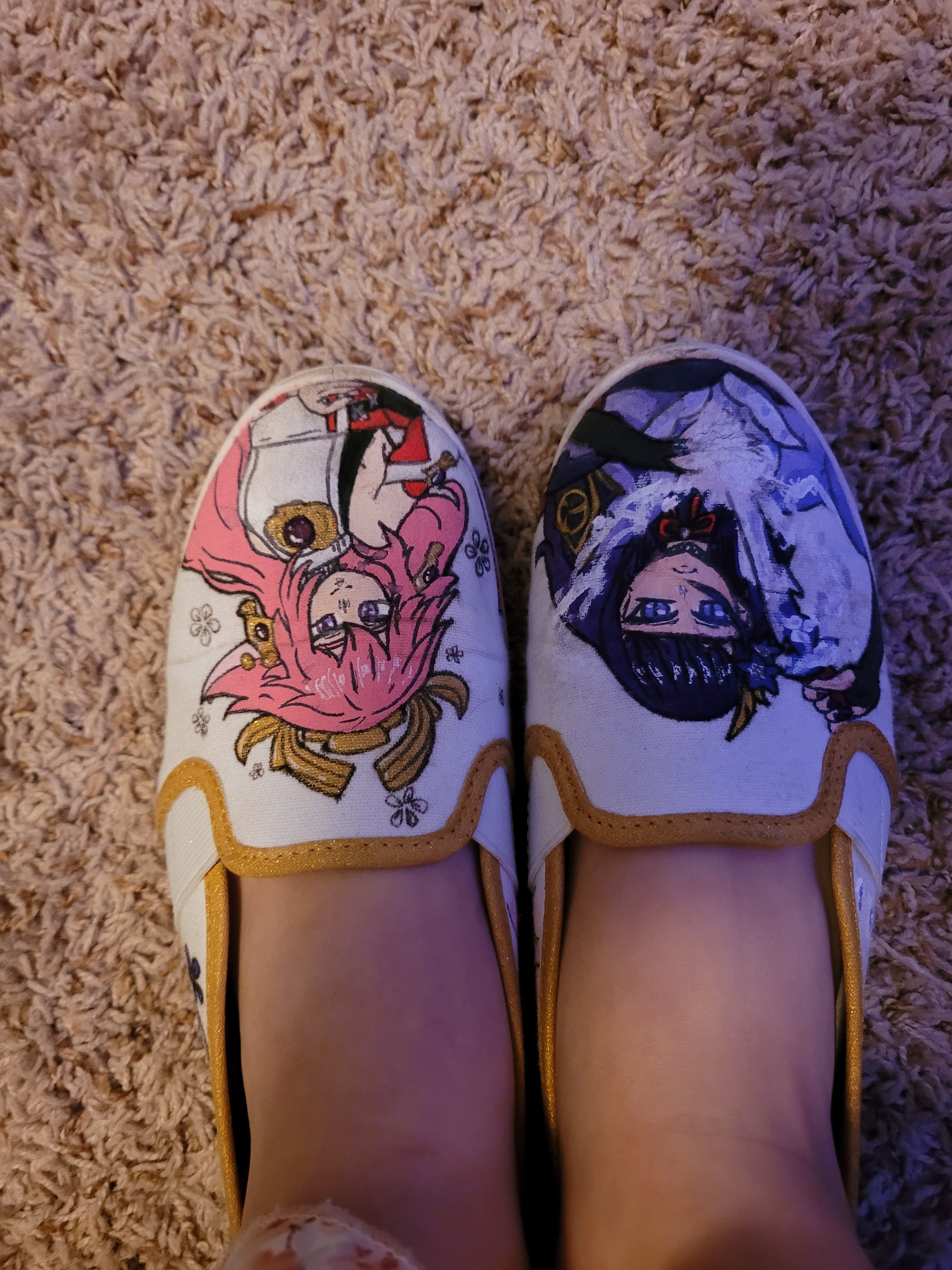 Raiden Shogun and Yae Miko Hand-Painted Shoes Genshin Impact | HoYoLAB