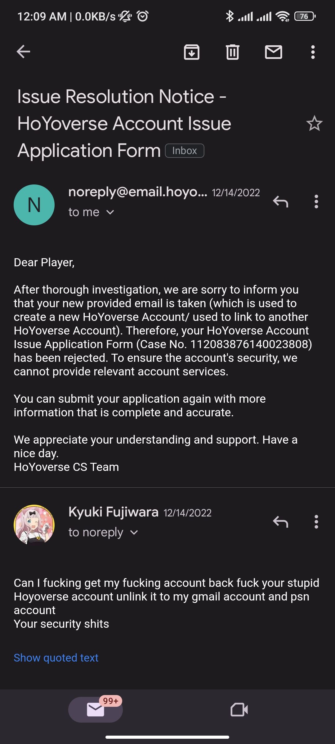I give up trying to get my account back | HoYoLAB