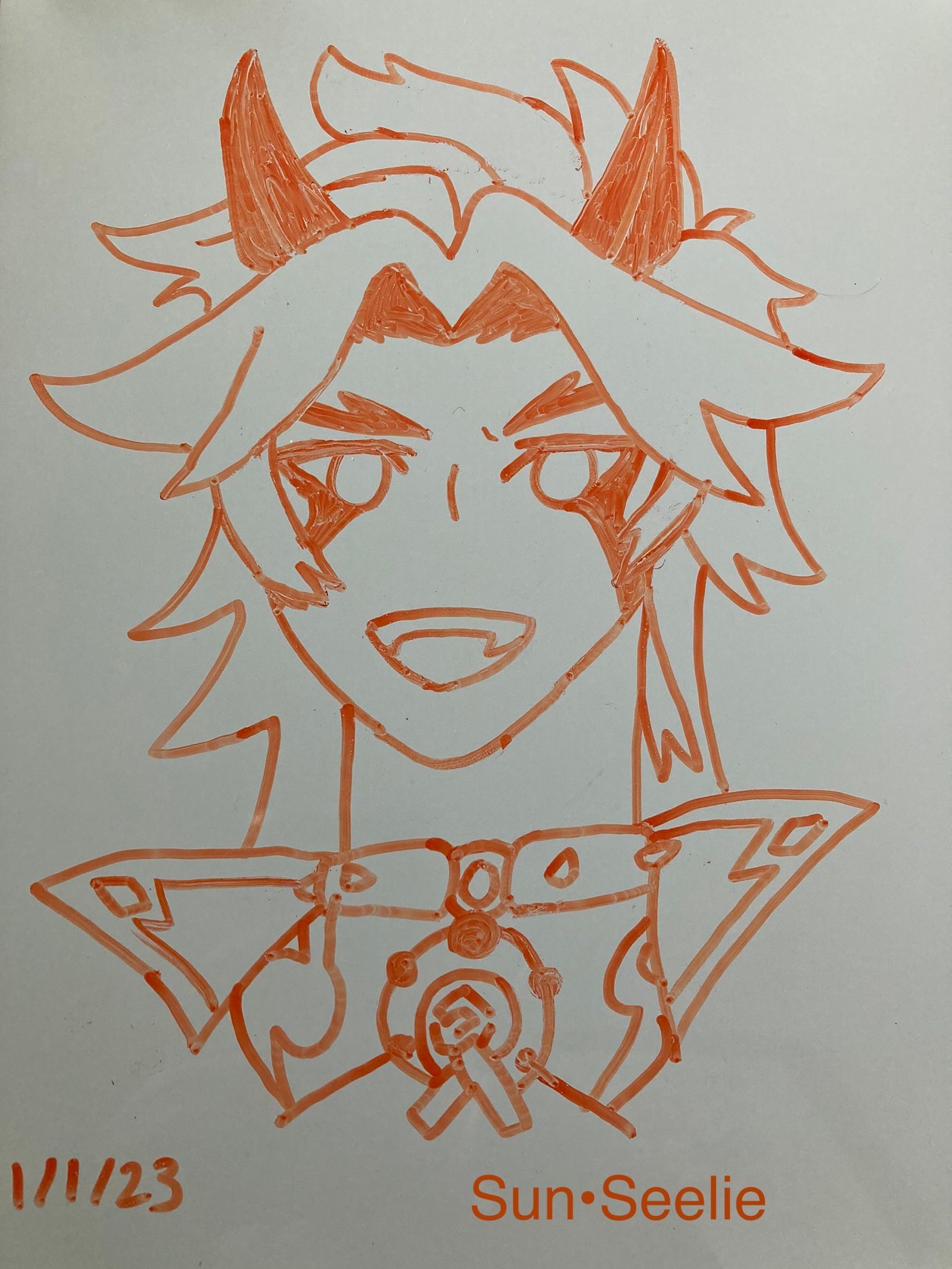 Itto Drawing!! Genshin Impact | HoYoLAB