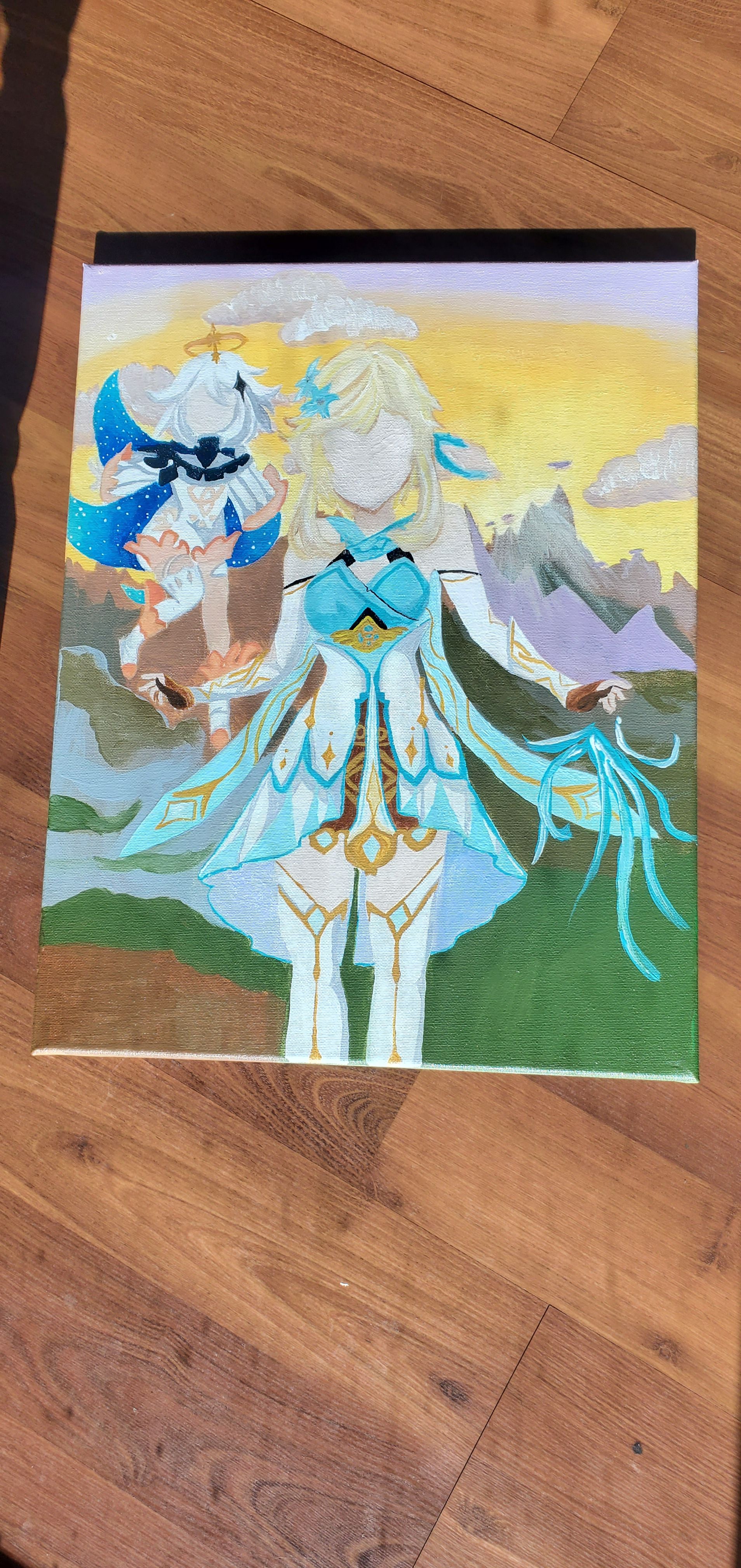 I painted paimon and lumine Genshin Impact | HoYoLAB