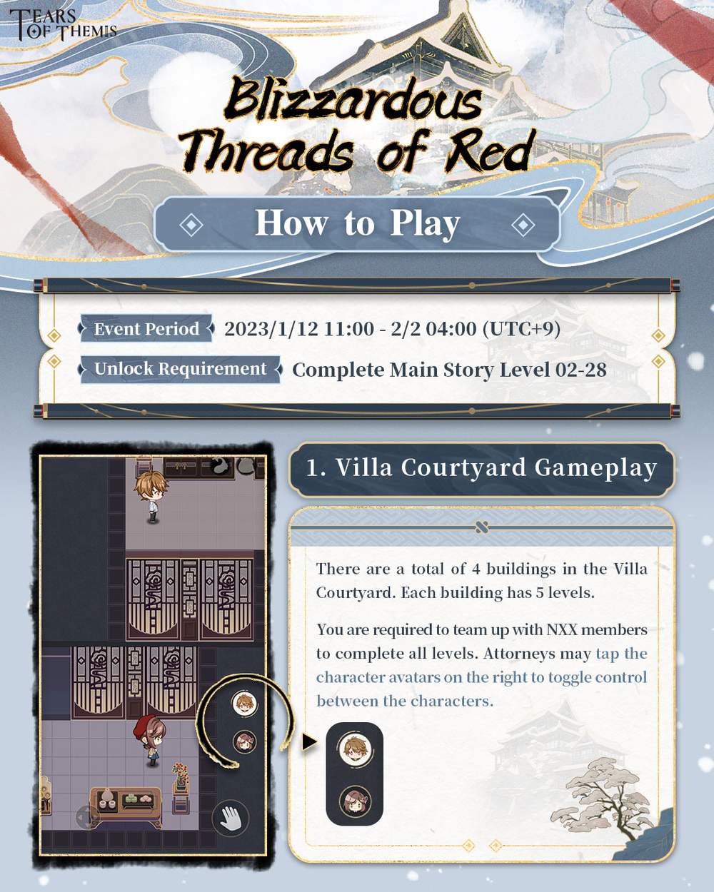 "Blizzardous Threads of Red" Event Gameplay Preview Tears of Themis ...