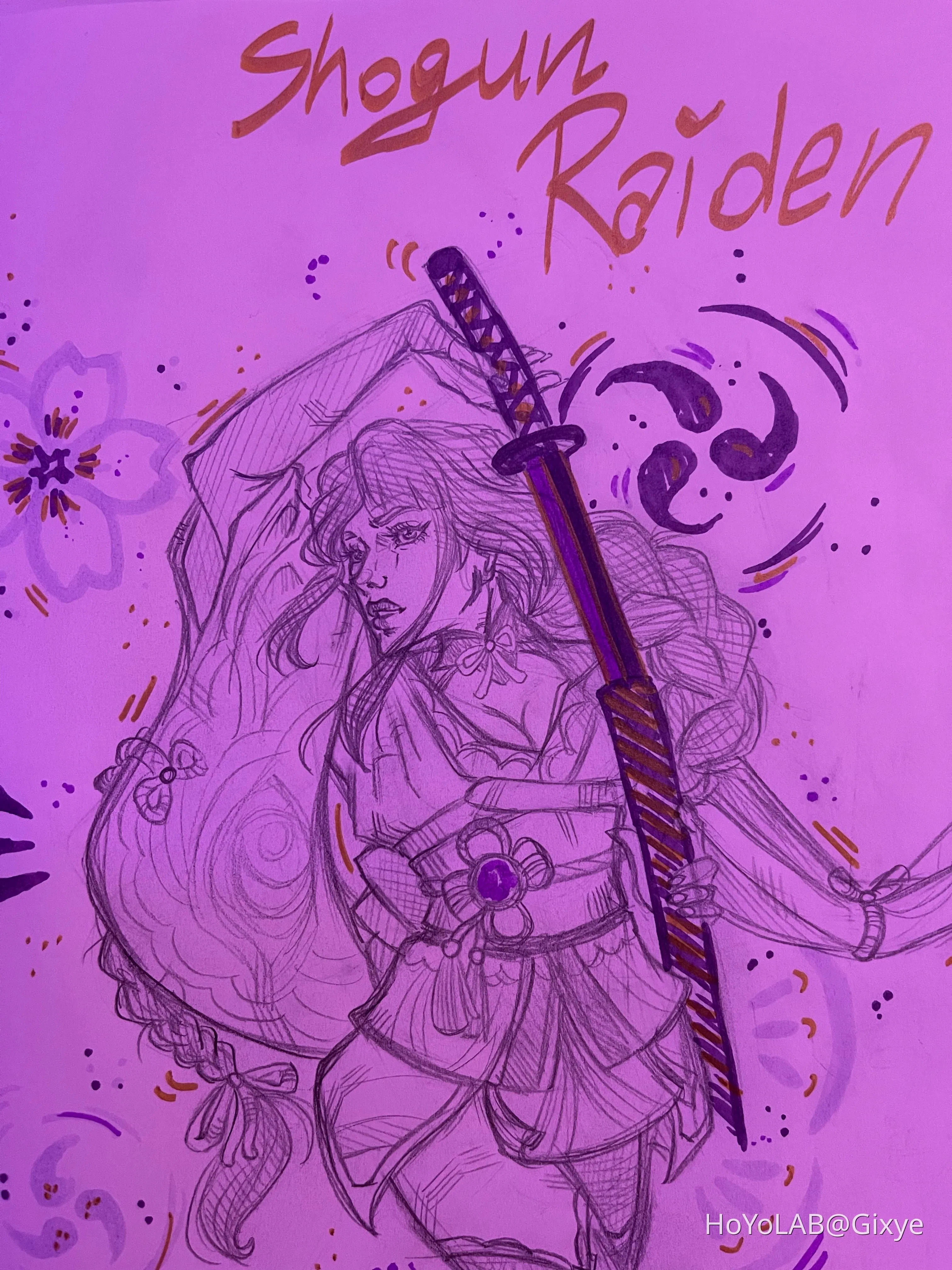 Shogun Raiden Sketch Genshin Impact | HoYoLAB