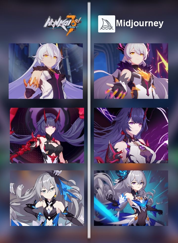 HI3 x Midjourney [PART 1] Honkai Impact 3rd | HoYoLAB