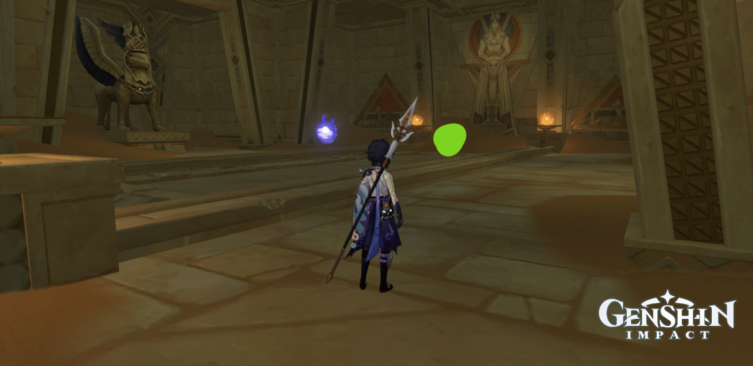 Dendro Oculi: Kahj-Nisut- inside the building Genshin Impact | HoYoLAB