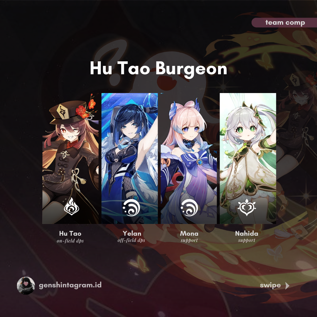 Hu Tao Burgeon team comp recommendation Genshin Impact | HoYoLAB