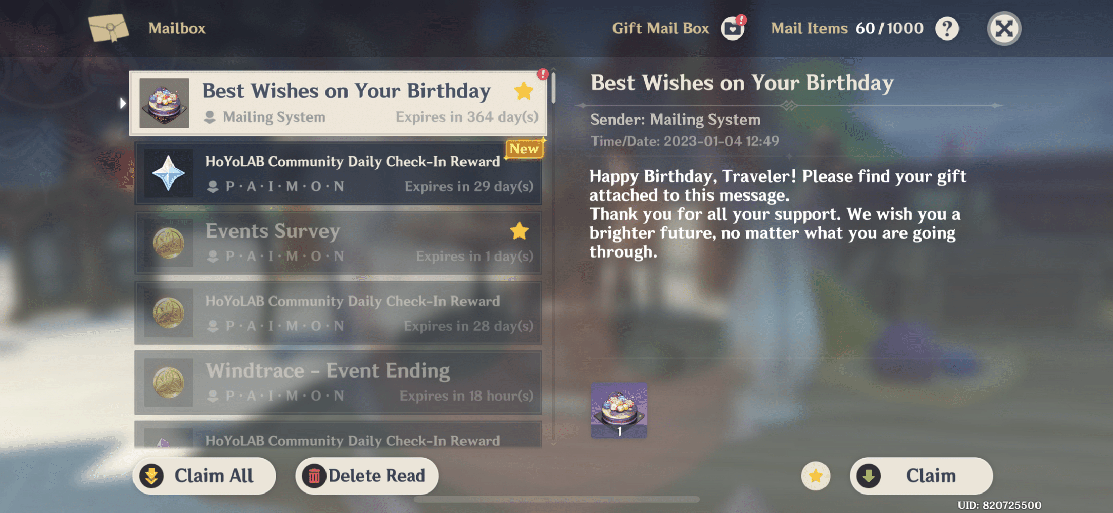 Happy birthday Traveler Genshin Impact | HoYoLAB