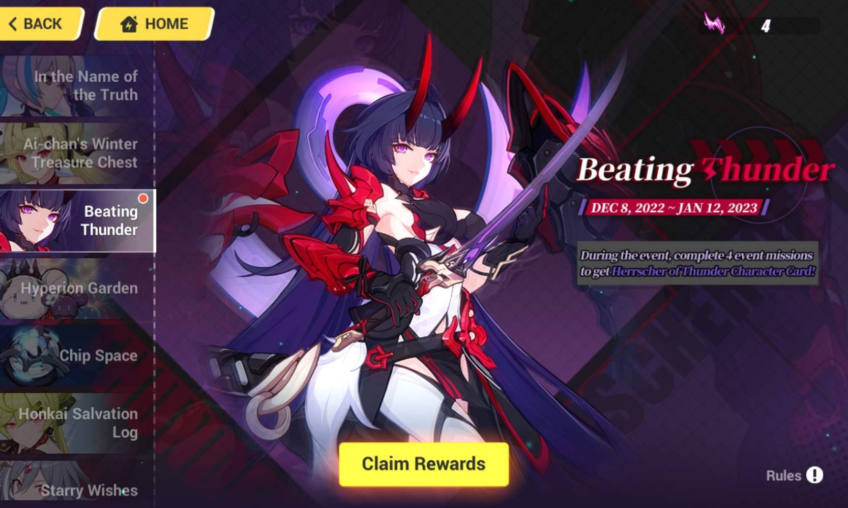FREE Herrscher of Thunder reward in Honkai Honkai Impact 3rd | HoYoLAB