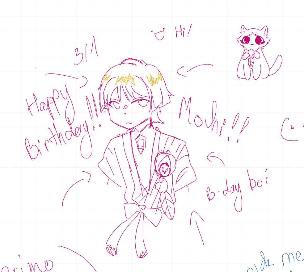 late happy B-Day wanderer doodle Genshin Impact | HoYoLAB