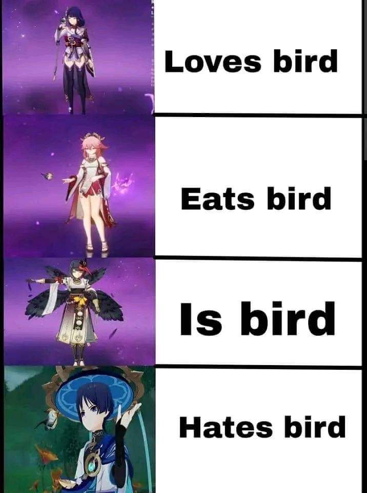 Raiden Family & their way with birds Genshin Impact | HoYoLAB