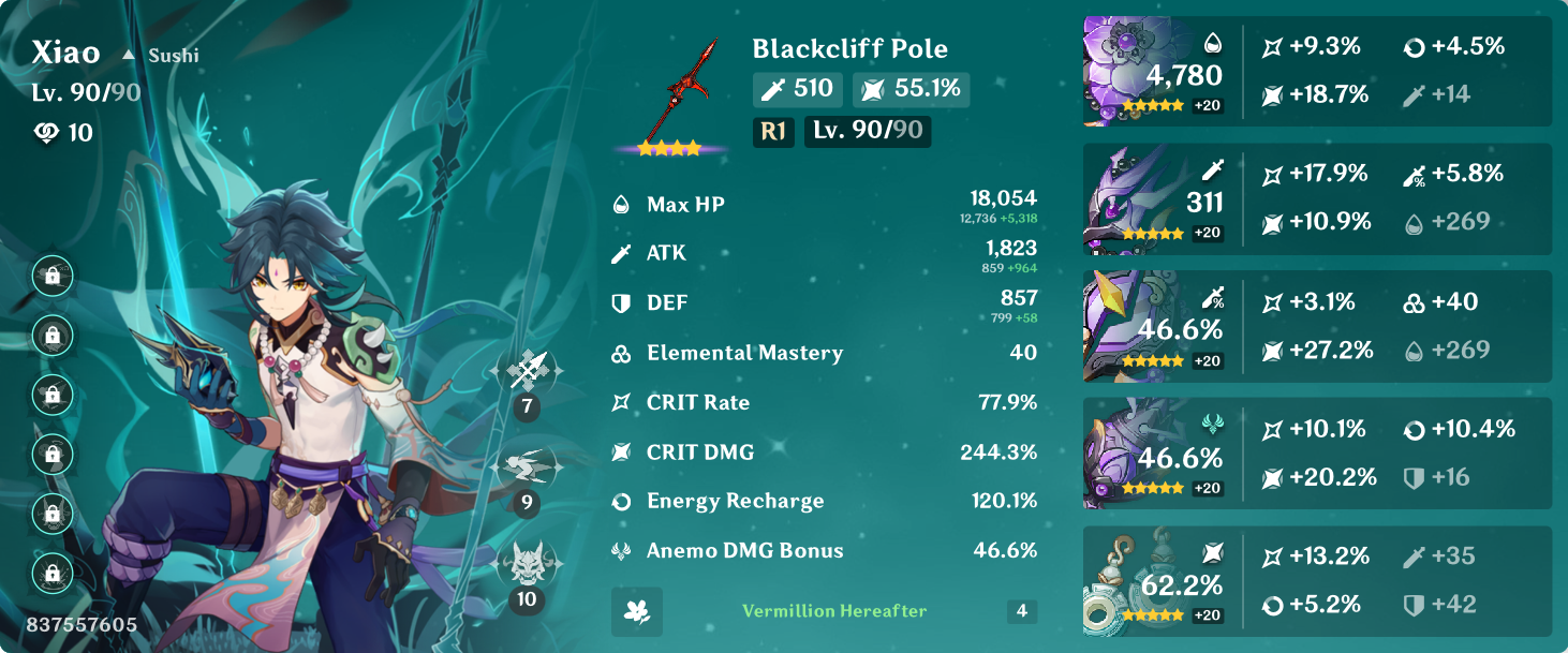 Xiao F2P Build/Build help Genshin Impact | HoYoLAB