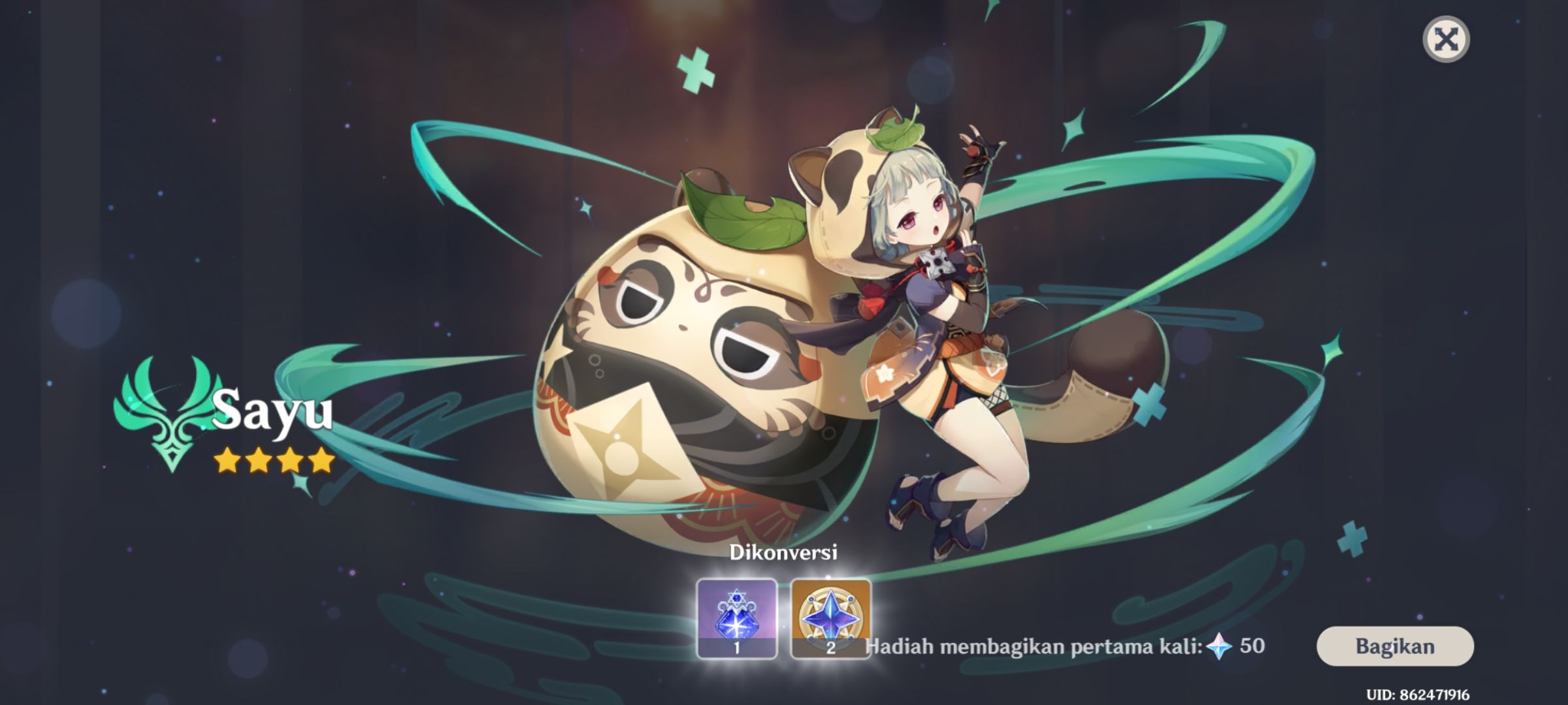 mau gacha Raiden malah dapet sayu lagi, . . . . . . . . . dan kalau ada ...