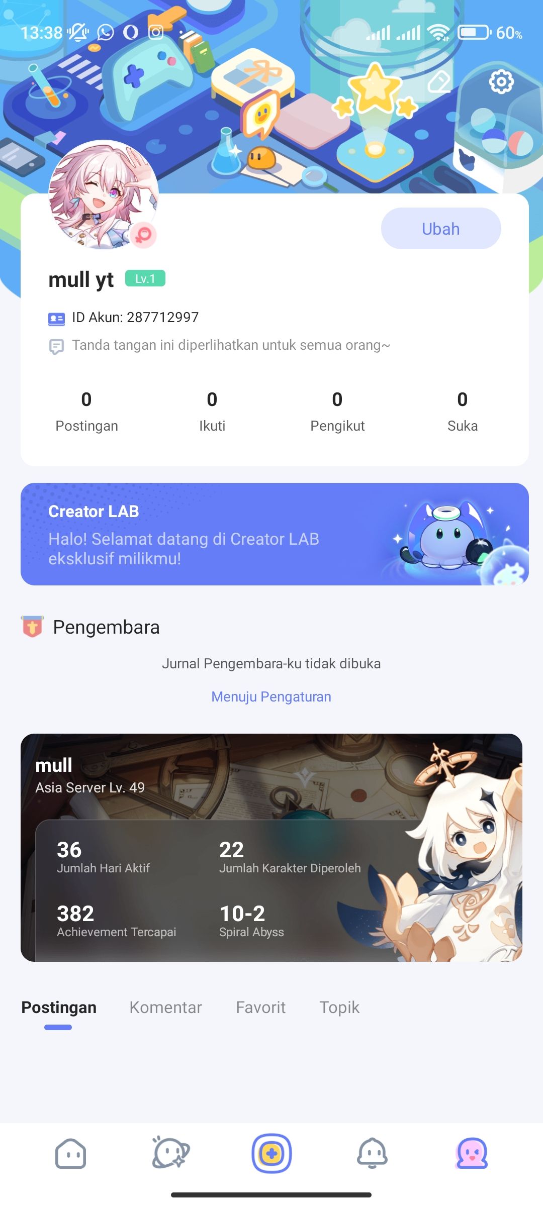 Serius aku newbie kak, ga pernah top up juga. Palingan cuma di di ajari ...