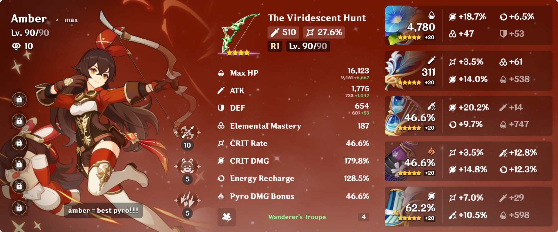 any tips for my amber build? (other than talents) Genshin Impact | HoYoLAB