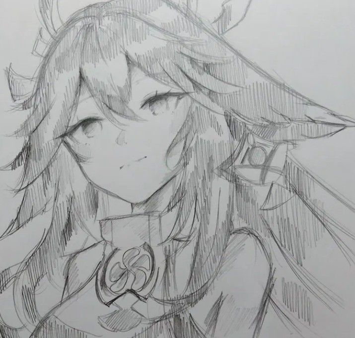 i tried drawing yae miko ,first time drawing Genshin Impact | HoYoLAB