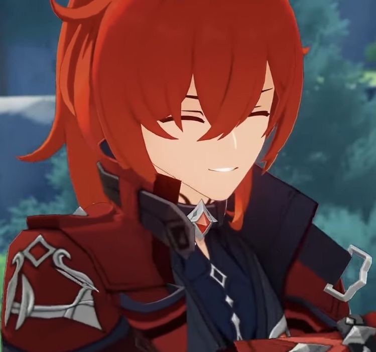 Diluc smile Genshin Impact | HoYoLAB