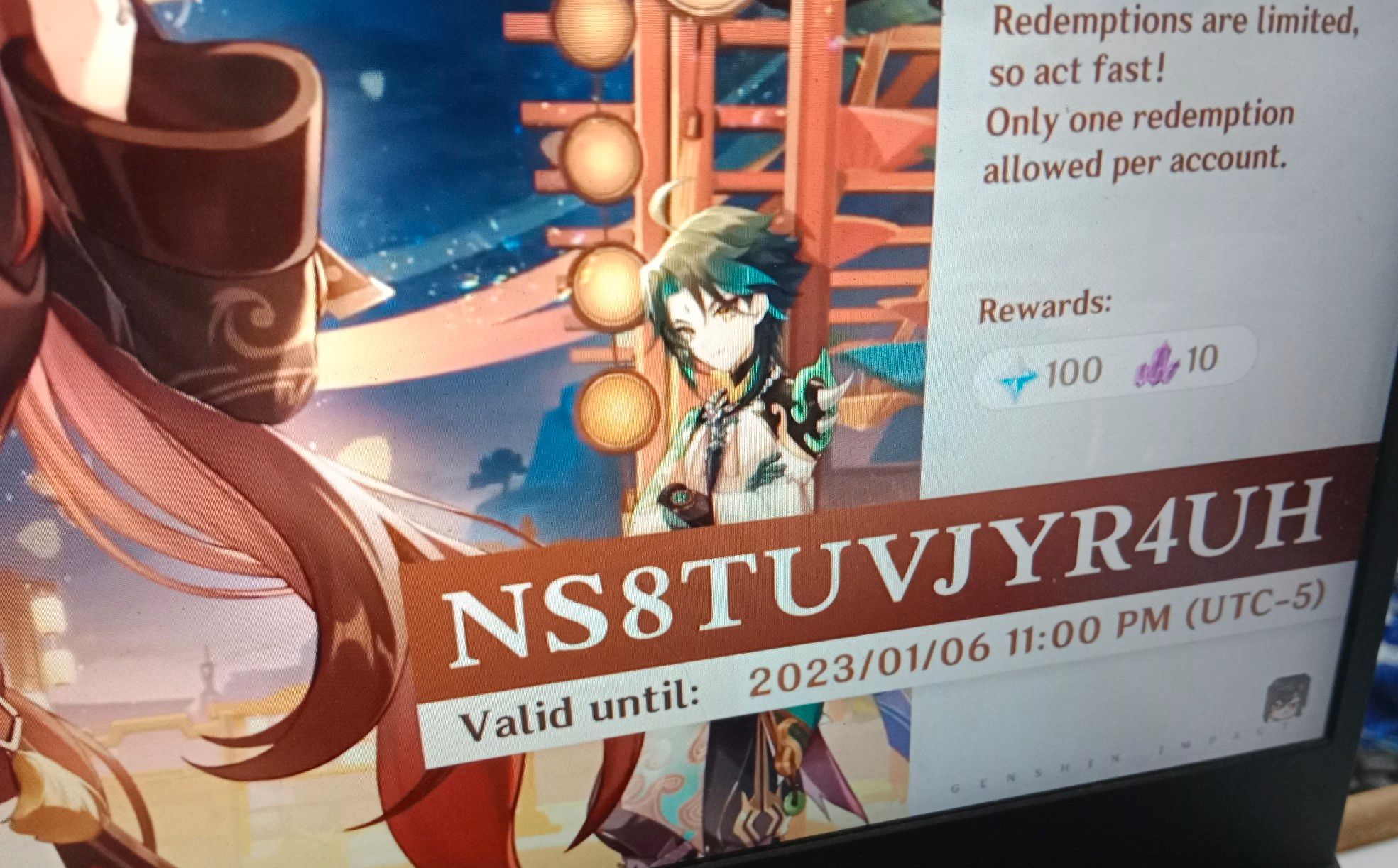 1st Code Genshin Impact | HoYoLAB