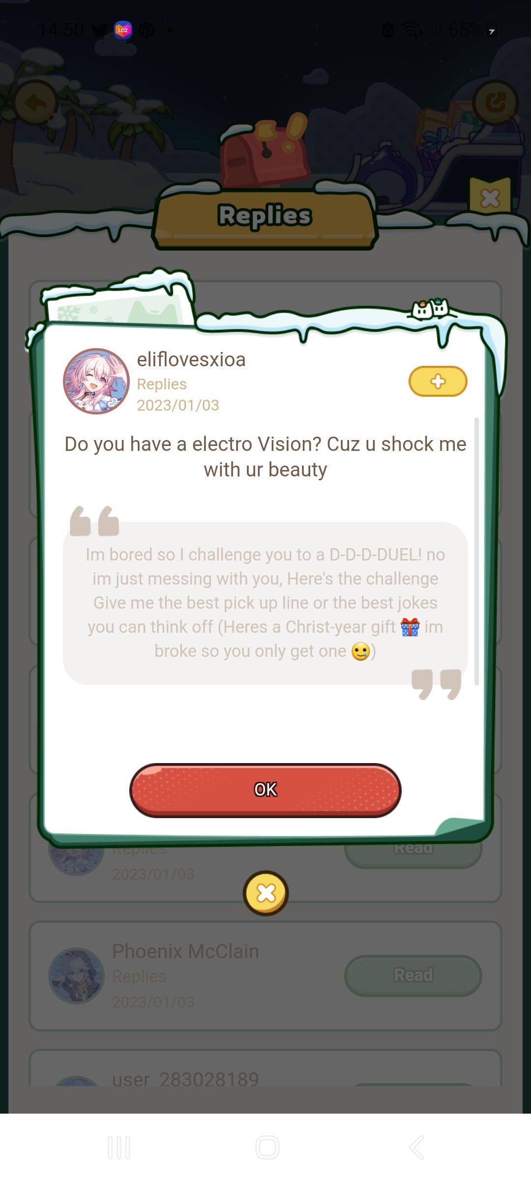 Bro these pick up lines tho! Genshin Impact | HoYoLAB