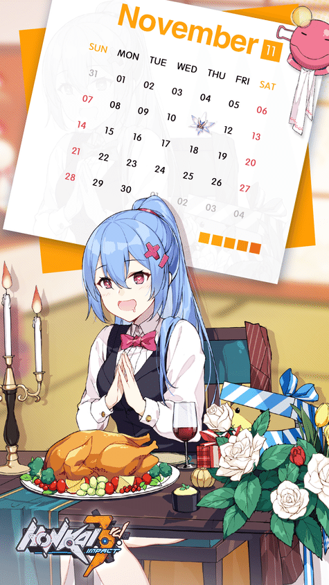 My calendar collection so far from honkai’s official site Honkai Impact ...
