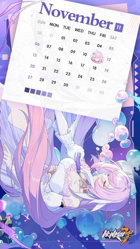 My calendar collection so far from honkai’s official site Honkai Impact ...
