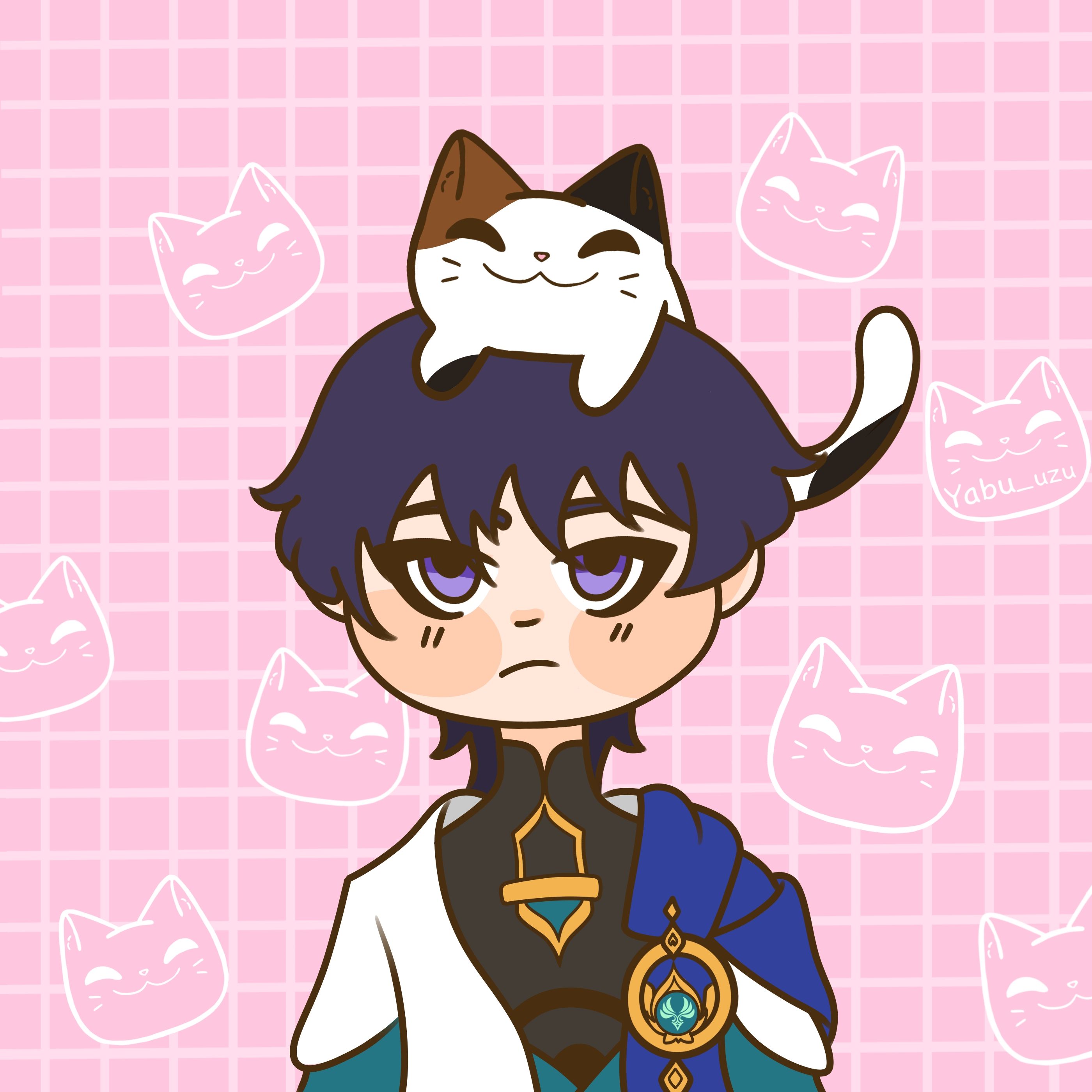 Chibi Scara with cat :3 Genshin Impact | HoYoLAB