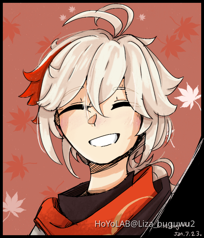 Kazuha[fan art][Ibispaint]🍁 Genshin Impact | HoYoLAB